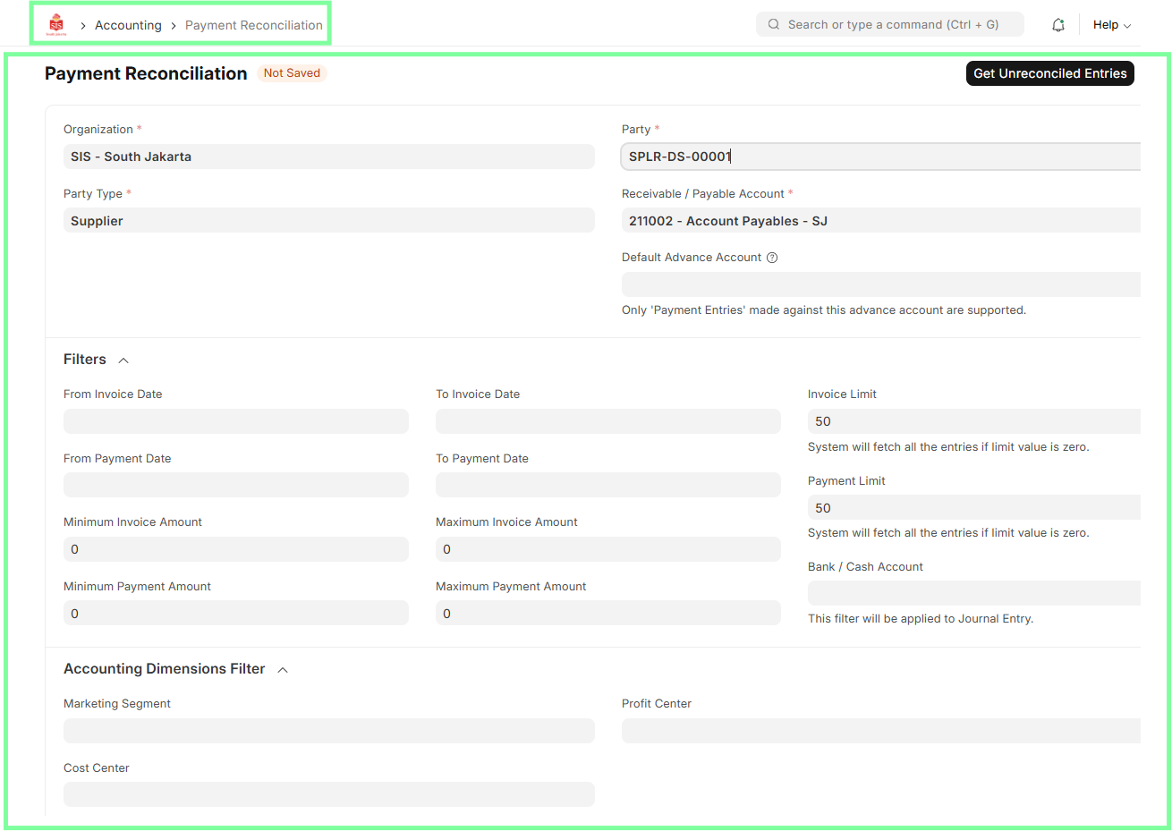 FI- Payment Reconciliation